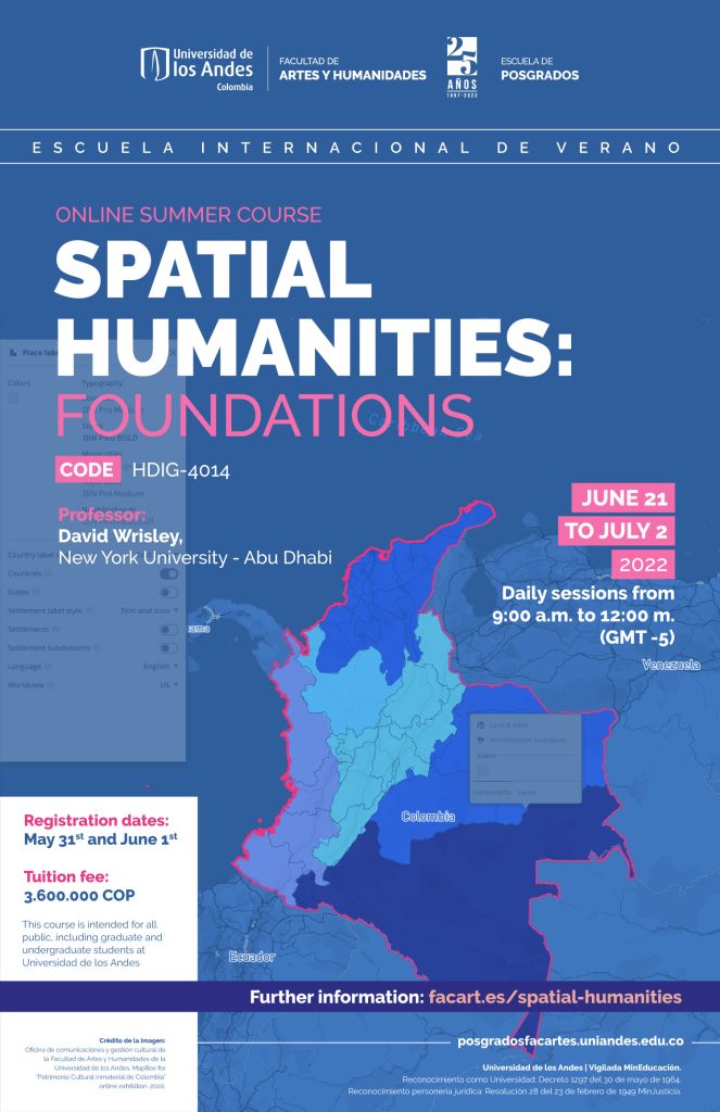 Spatial Humanities: Foundations - Escuela de Posgrados | Facultad de ...